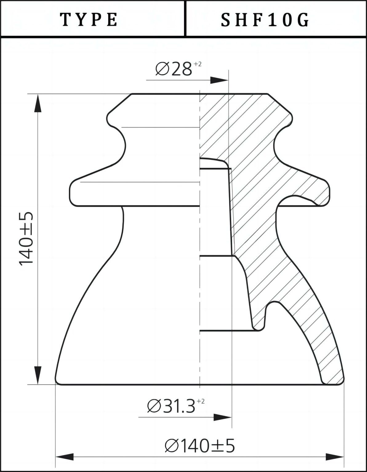Ceramic pin isolators ShF-10G - Pingxiang Risheng Electric Porcelain Co ...